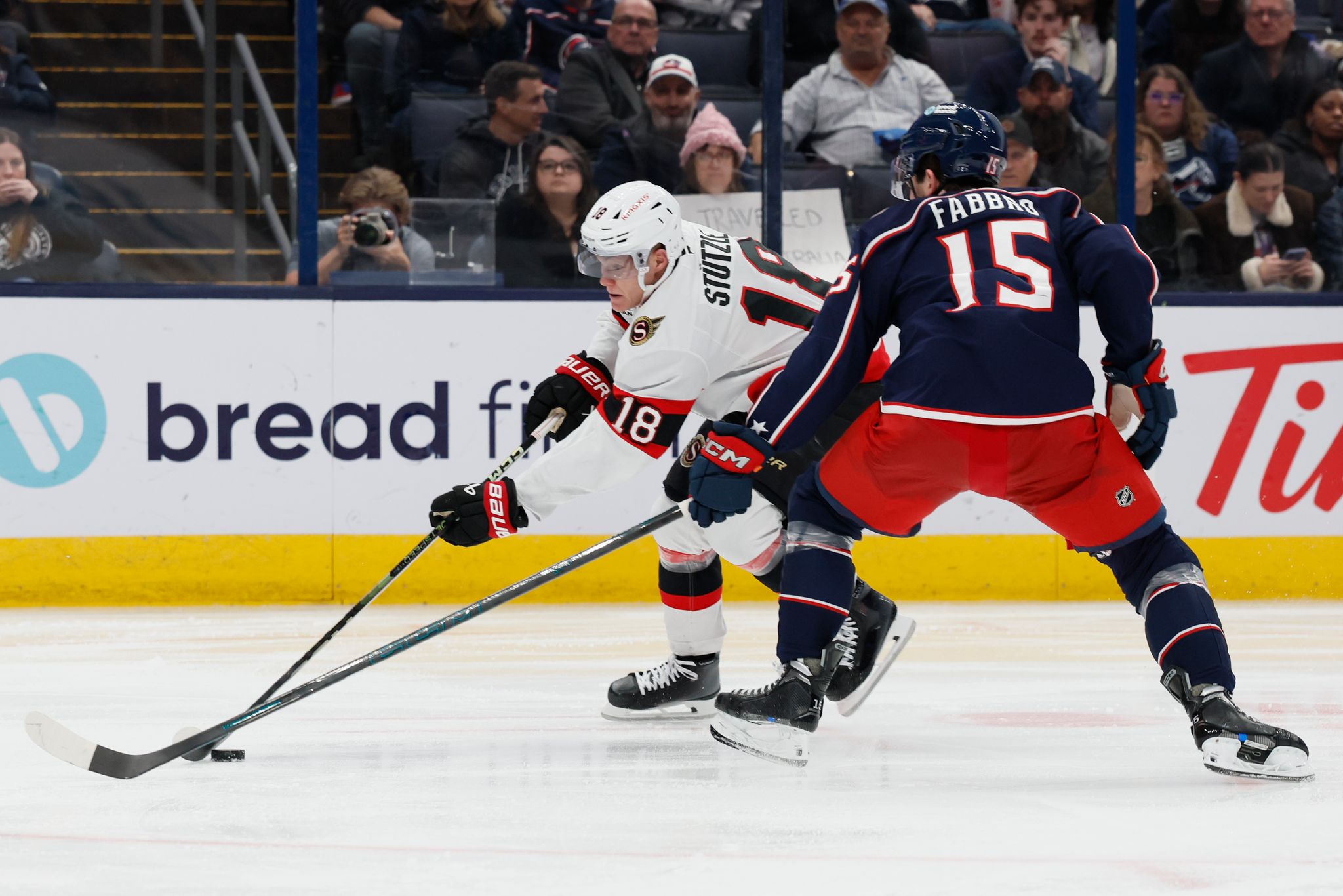 Stützle erstmals in seiner Karriere in den NHL-Playoffs